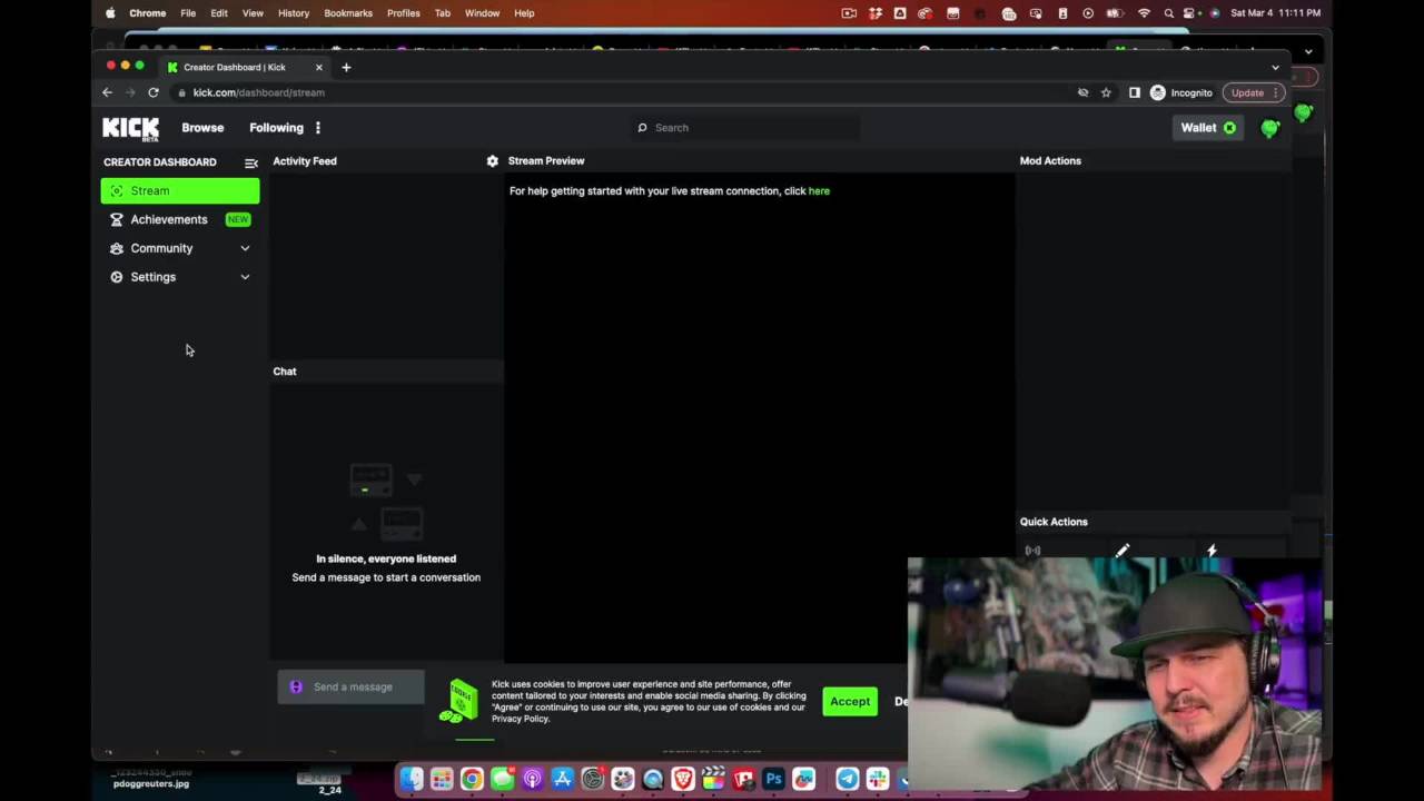 Streaming to Kick directly from StreamYard