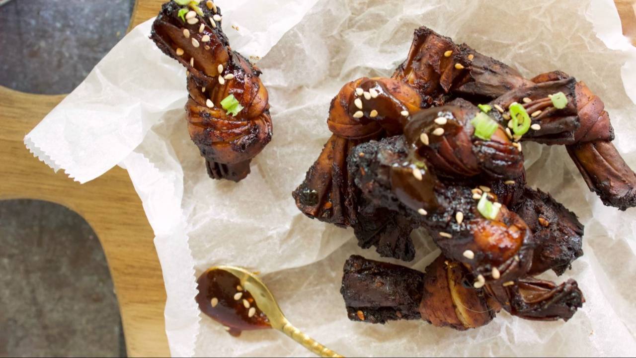 Homemade Vegan Jerky made with Yuba or Soy Knots