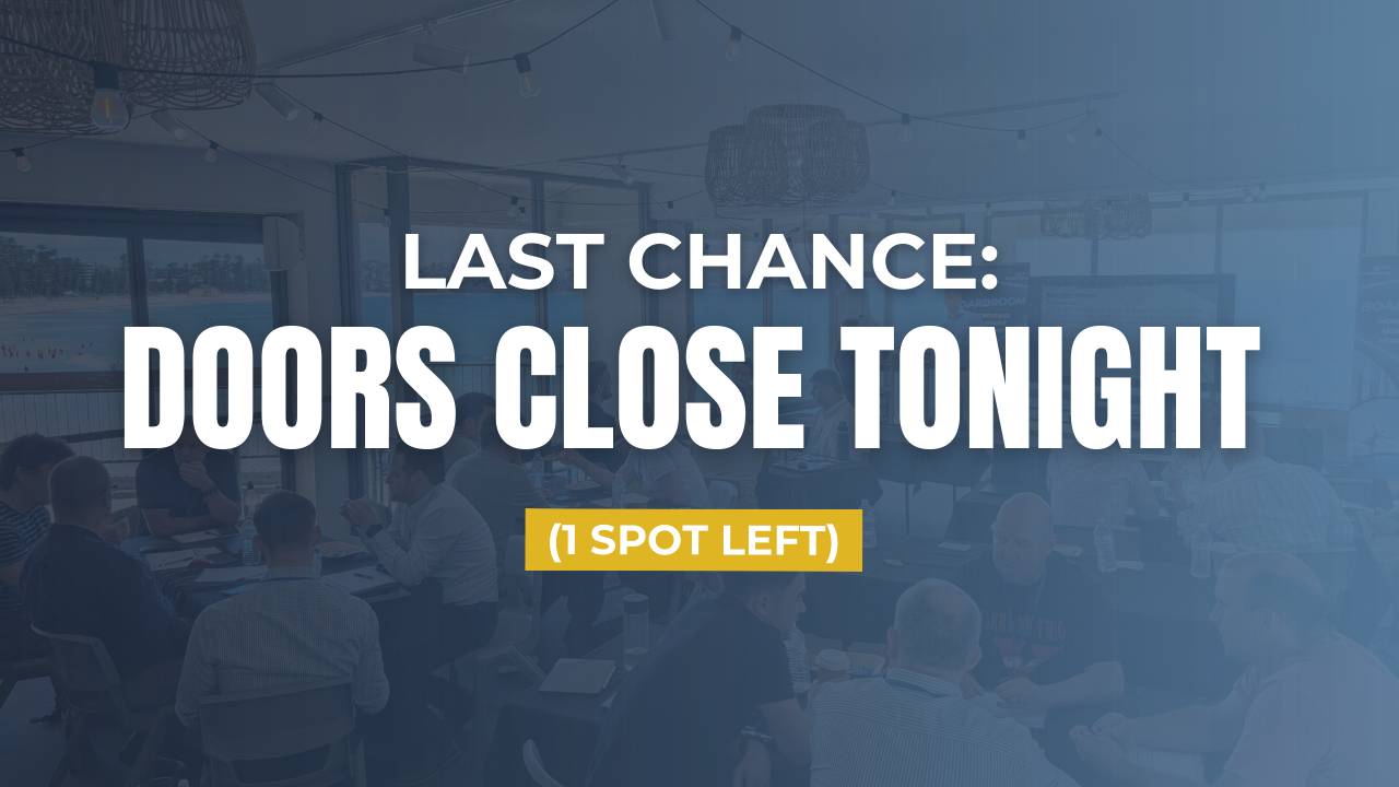 Last chance - doors close tonight (1 spot left)
