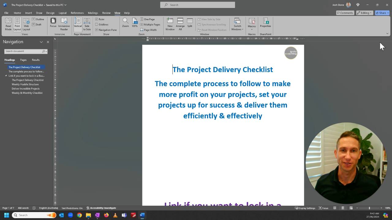 The Project Delivery Checklist