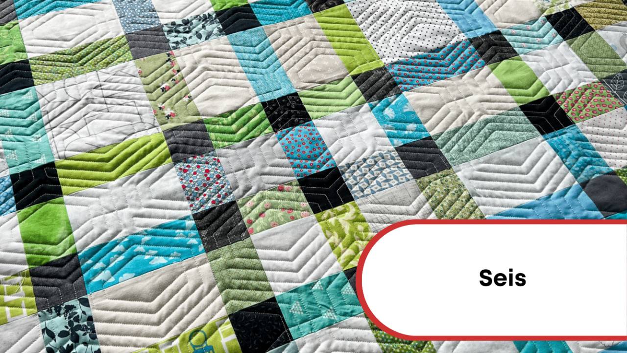 Seis Digital Pantograph Quilting Design on my Plaid-ish 2 Quilt