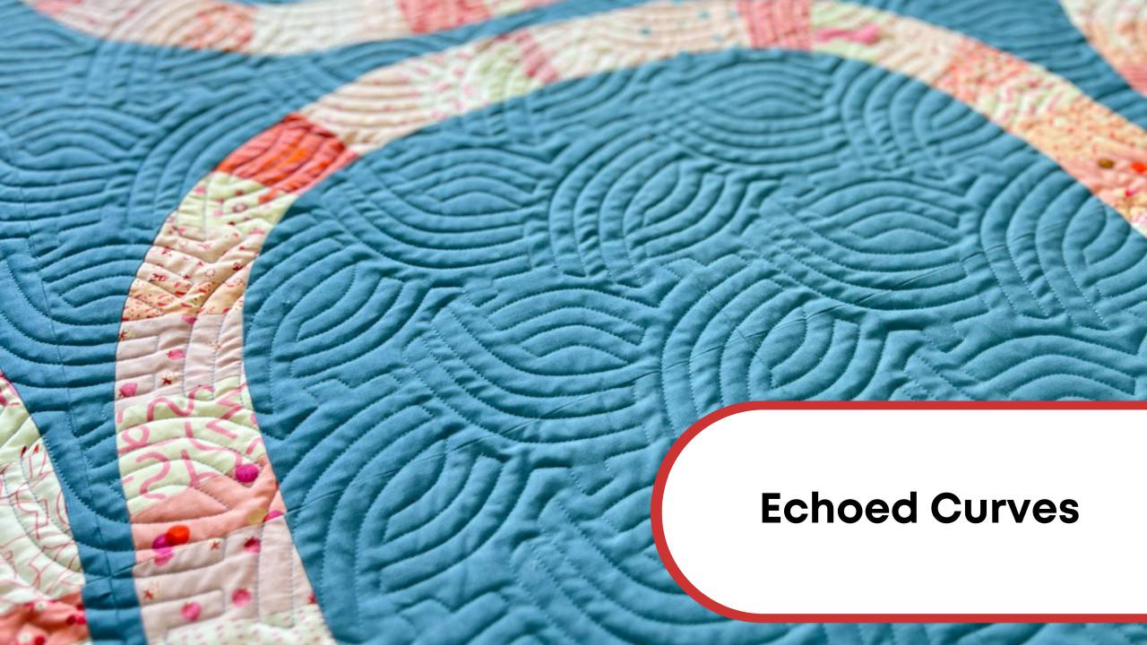 Echoed Curves Digital Quilting Pantograph Design