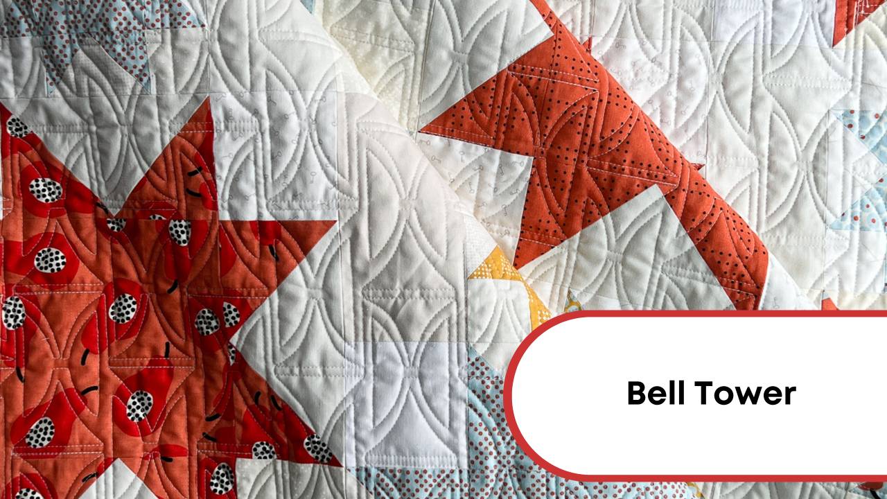Bell Tower E2E Quilting Design for Modern Quilts