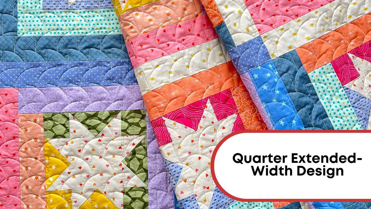 Quarter Extended-Width Quilting Design