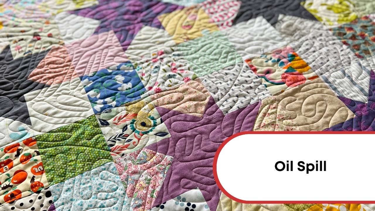 Oil Spill Digital E2E Quilting Design