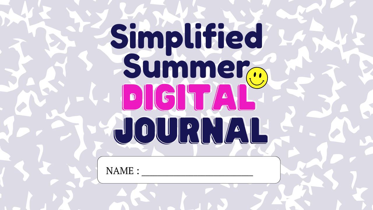 Simplified Summer Digital Journal