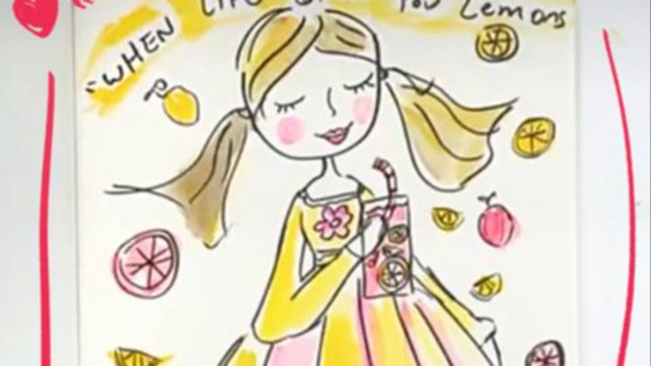 Lemonade Girl Art Tutorial 🍋