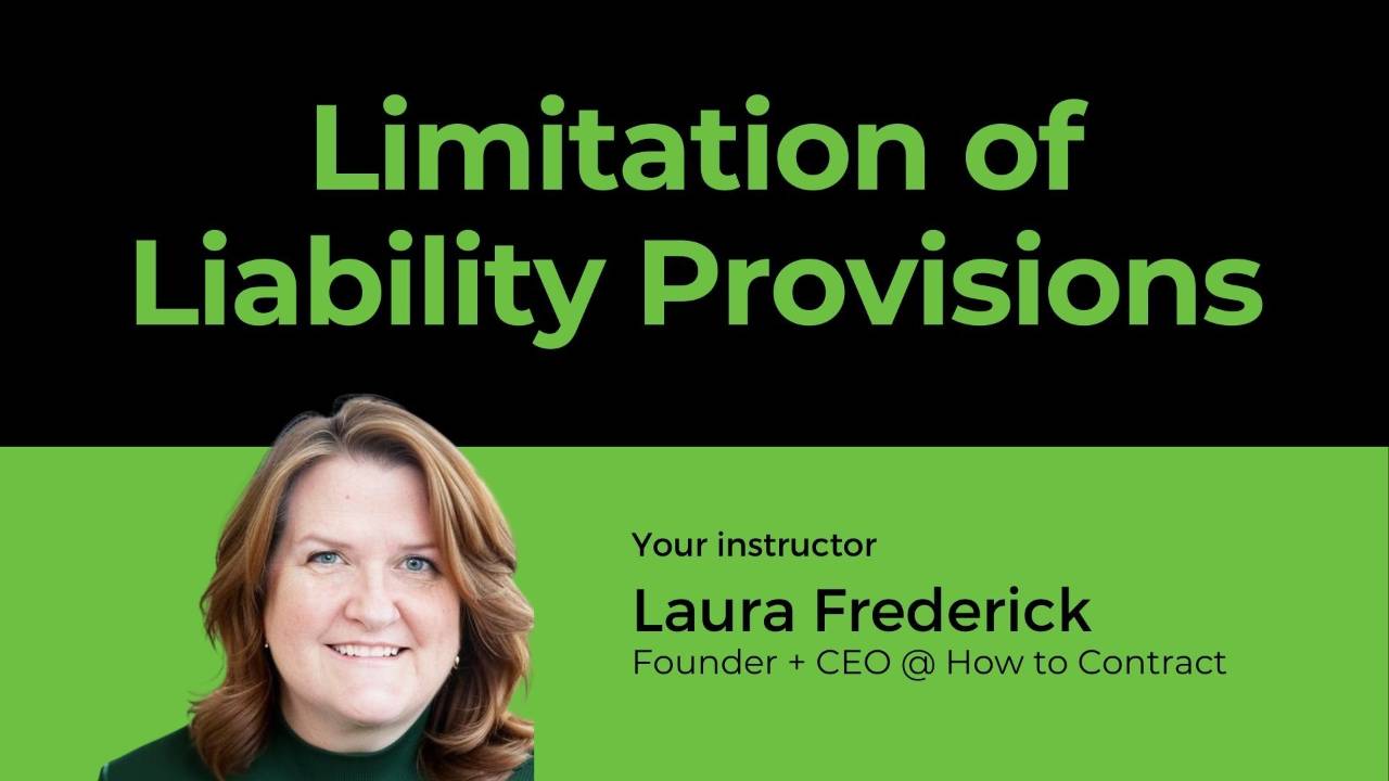 Limitation of Liability Provision Training With Real-World Focus