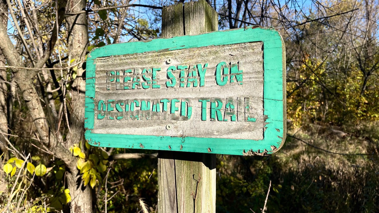 Please stay on designated trail