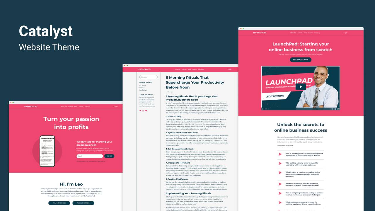 Catalyst: Premium Kajabi Template