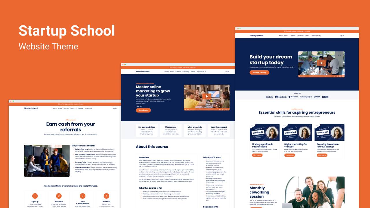 Startup School: Premium Kajabi Template