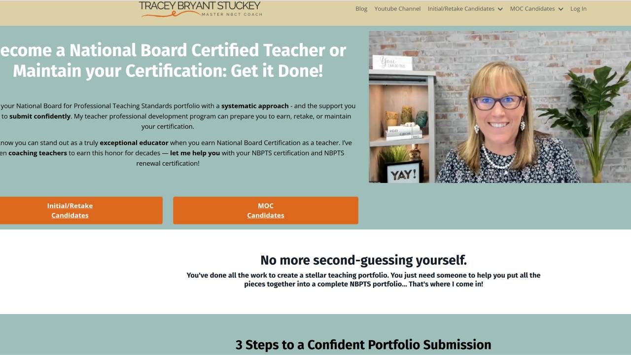 NBPTS Initial & Maintenance of Certification MOC Support for Teachers