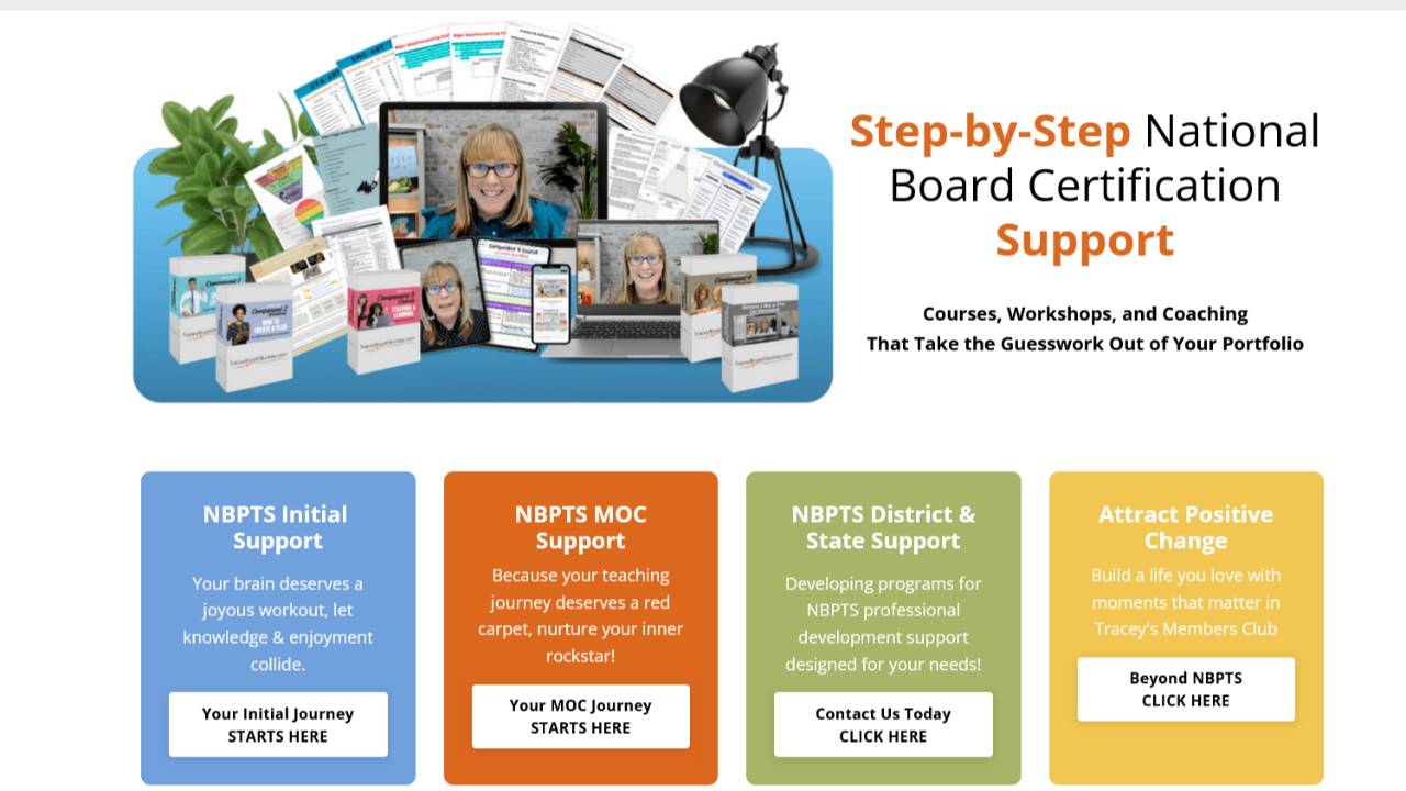 NBPTS Initial & Maintenance of Certification MOC Support for Teachers