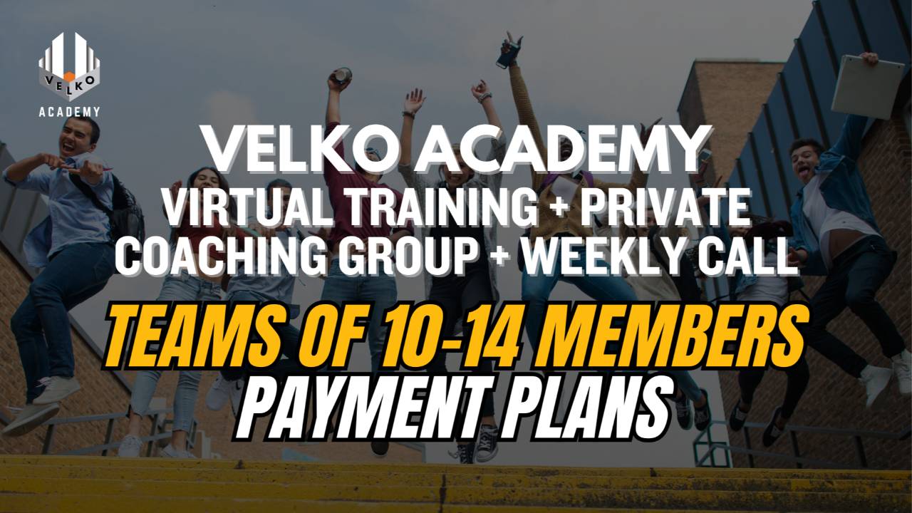 VELKO ACADEMY INDIVIDUAL PAYMENT PLANS