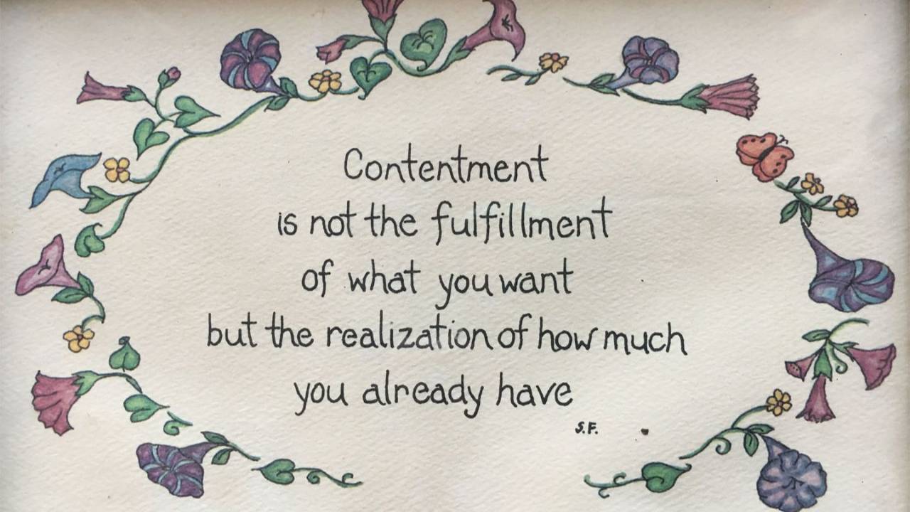 Cultivating Contentment