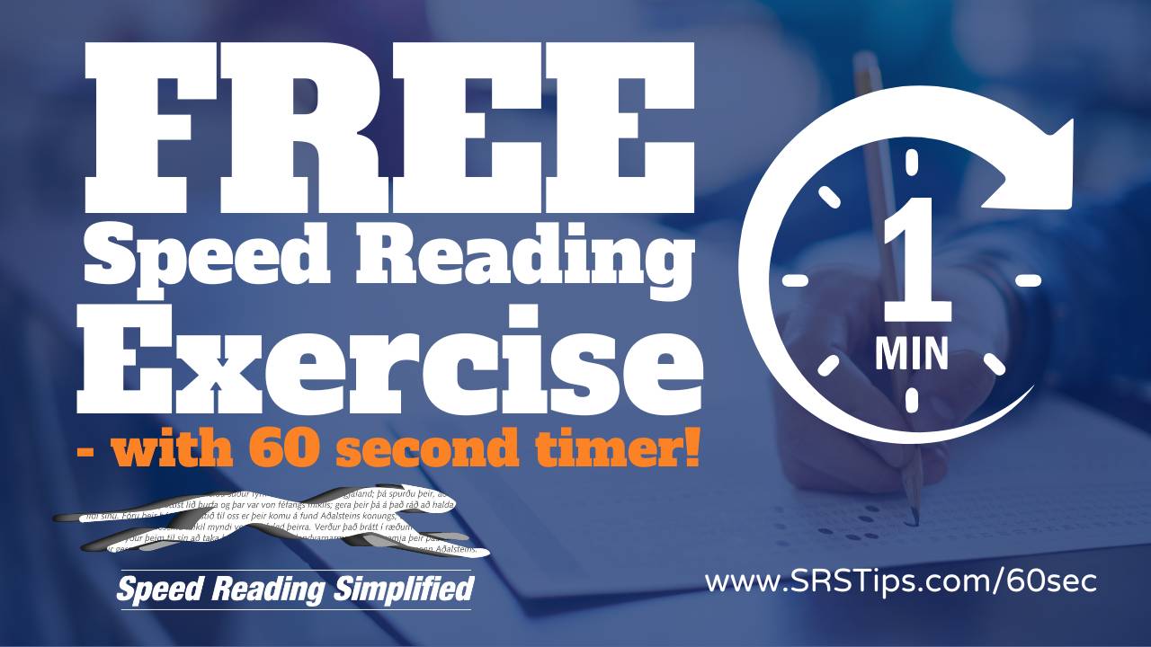 Timer - SRS 60 second timer - for speed reading exercises