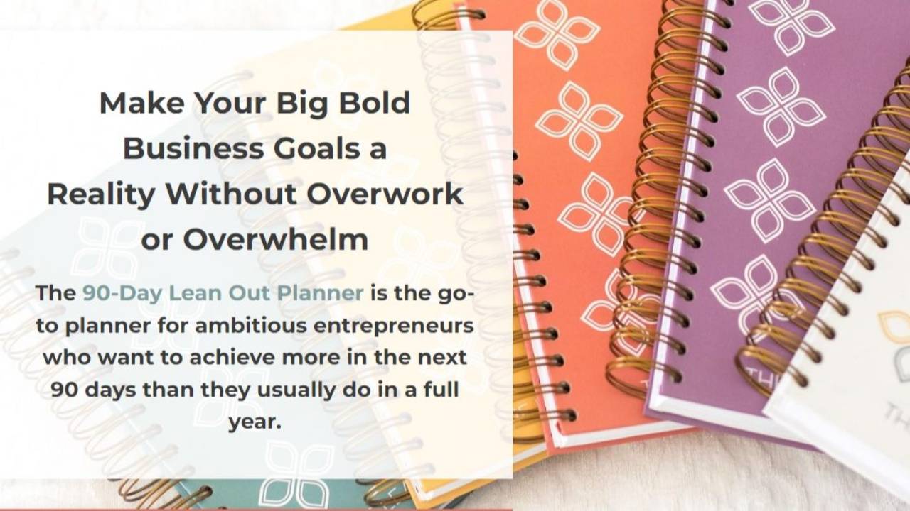 90 Day Lean Out Planner | Lean Out Method