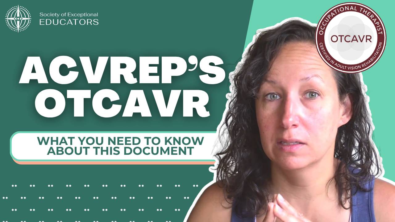 Occupational Therapist Certified in Adult Vision Rehabilitation