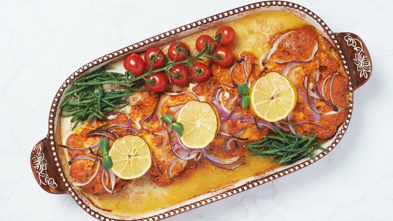 Becoming Sugar-Free ~ Red Pepper Pesto Fish