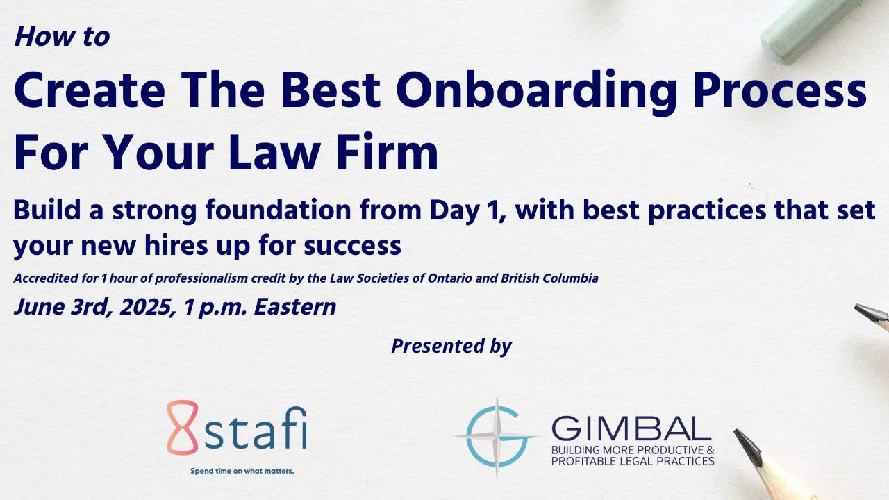 Webinar - Create the best onboarding process for your law firm
