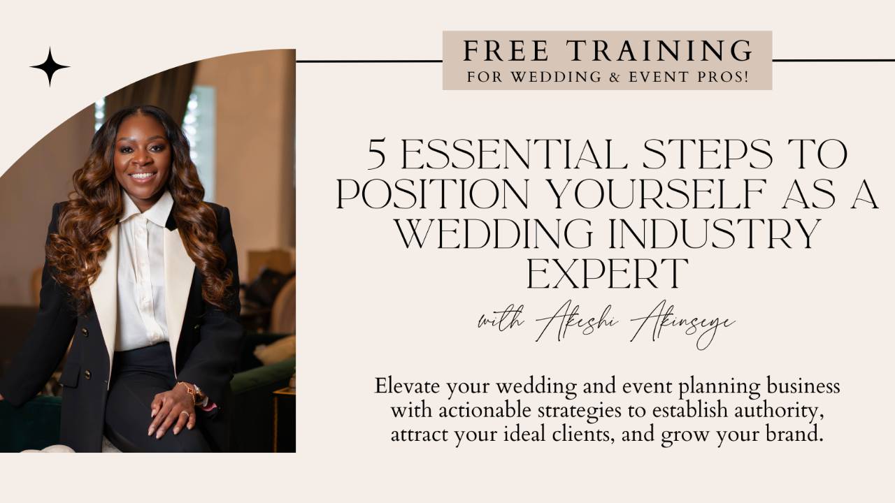 5 Essential Steps to Position As A Wedding Industry Expert - Replay