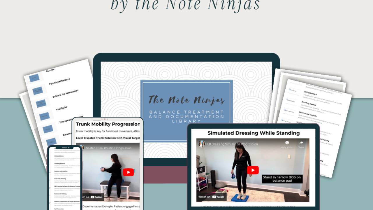 Balance Treatment And Documentation Bundle by The Note Ninjas