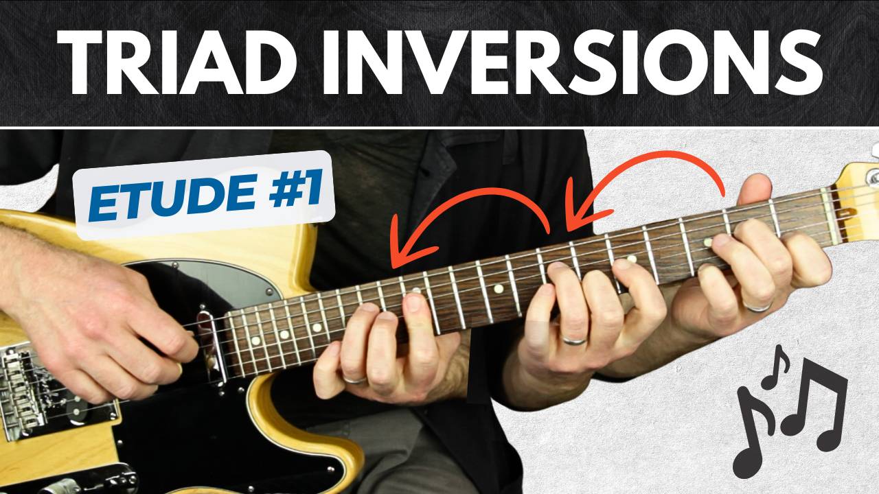 ASCENDING Triad Inversions Guitar Etude (#1)