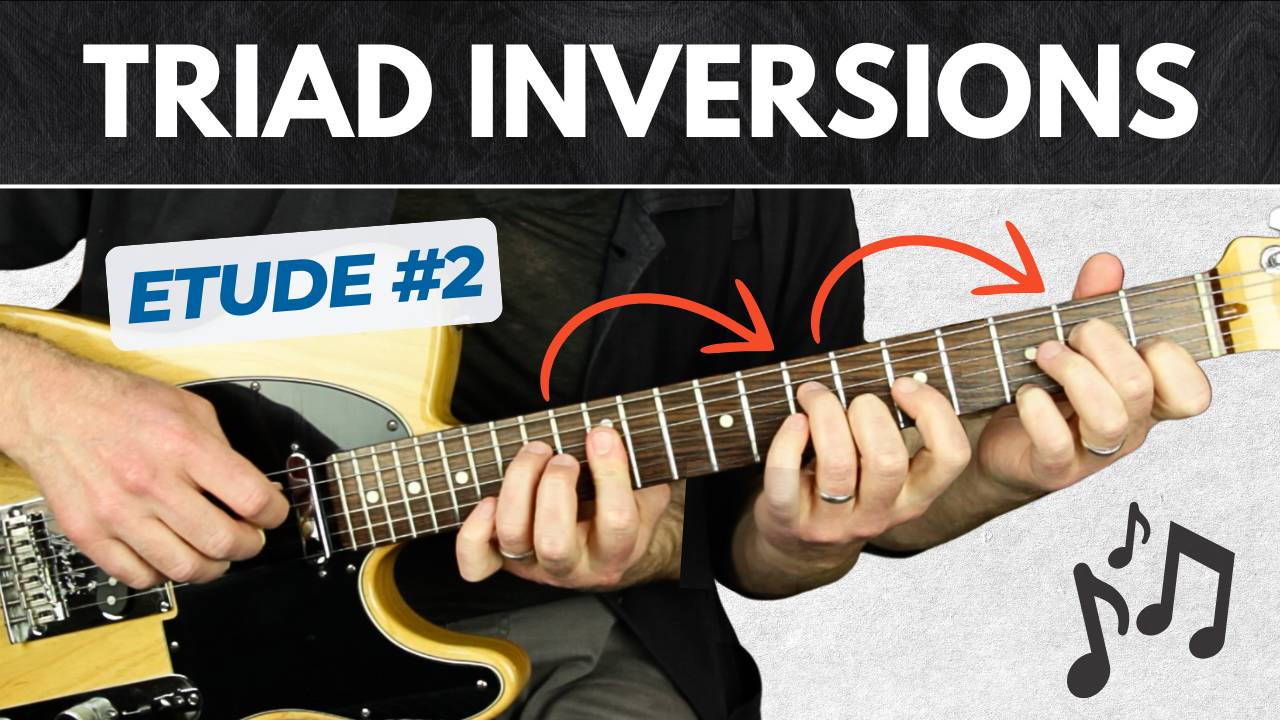 DESCENDING Triad Inversions Guitar Etude (#2)