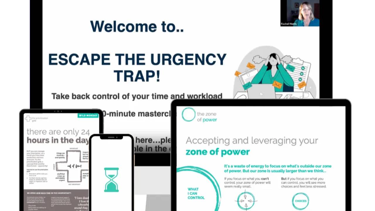 Escape the Urgency Trap Masterclass with r Rachel Morris