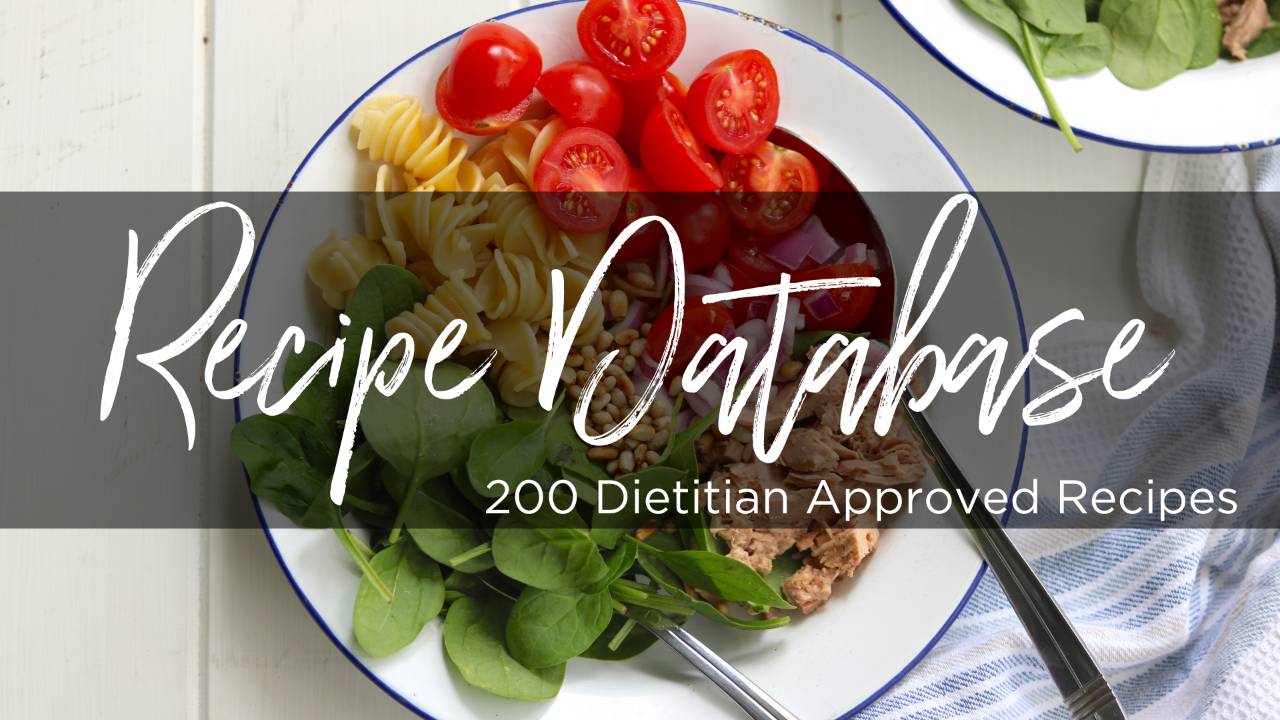 Dietitian Approved Recipes Database