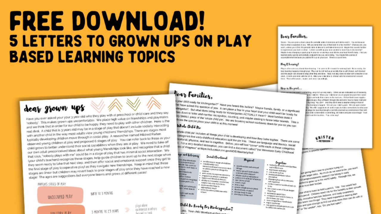 5 Family Letters about Play-Based Learning