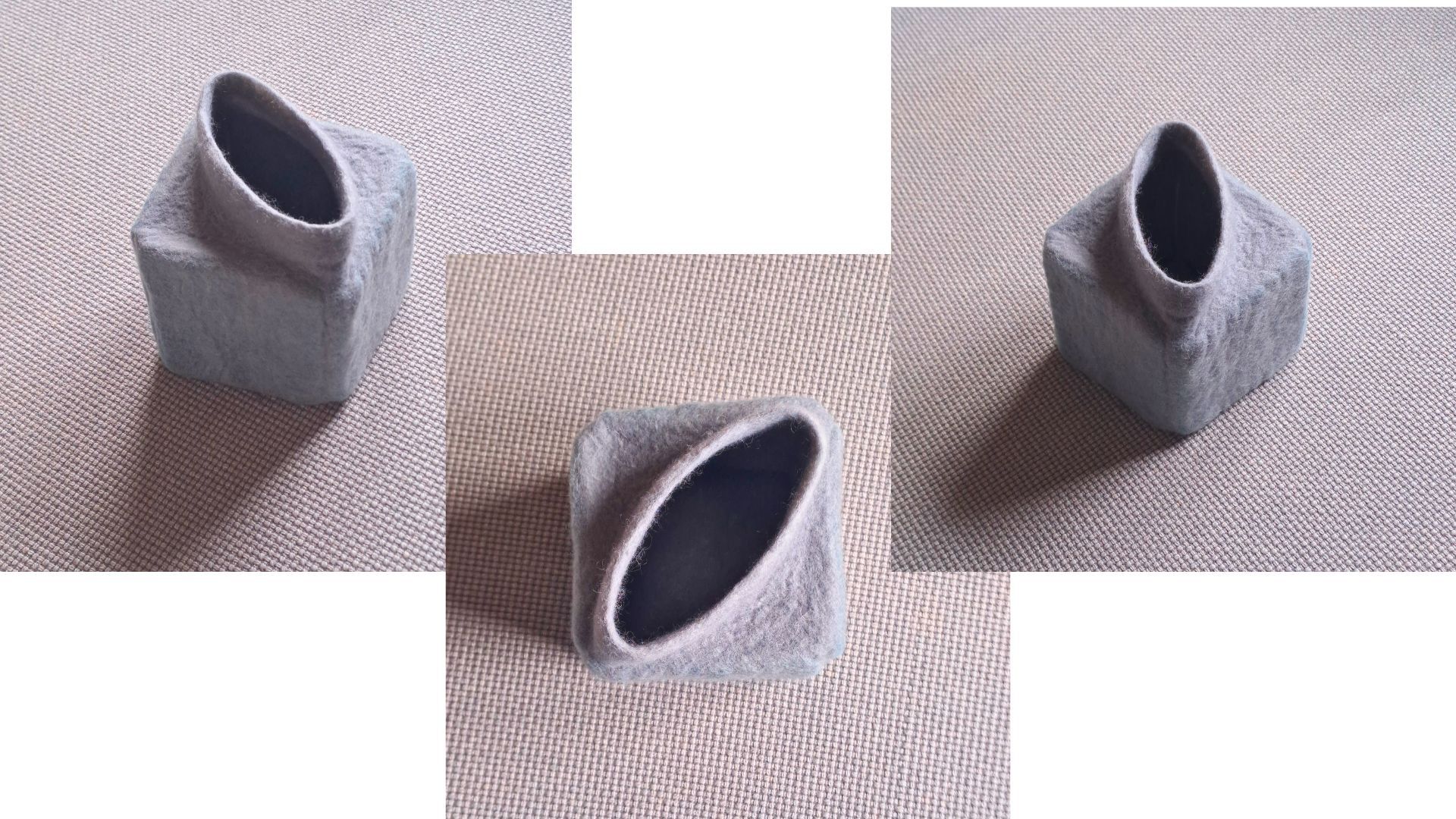 3D felting with a round resist
