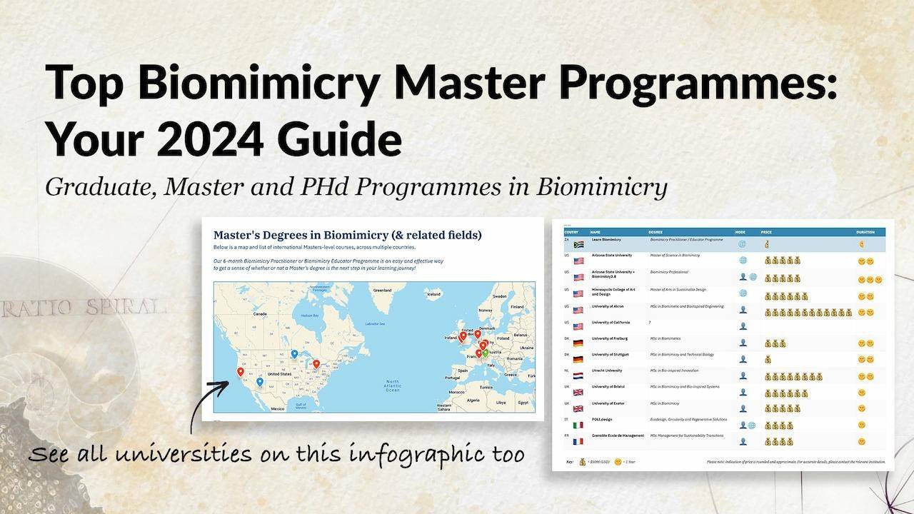 The Complete List of All Biomimicry Masters Programmes and Map