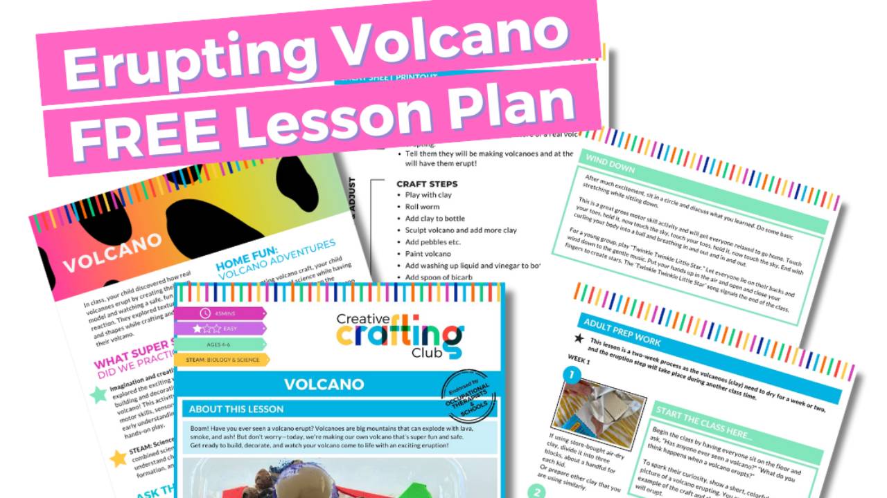 Erupting Volcano Lesson Plan for Ages 4-6