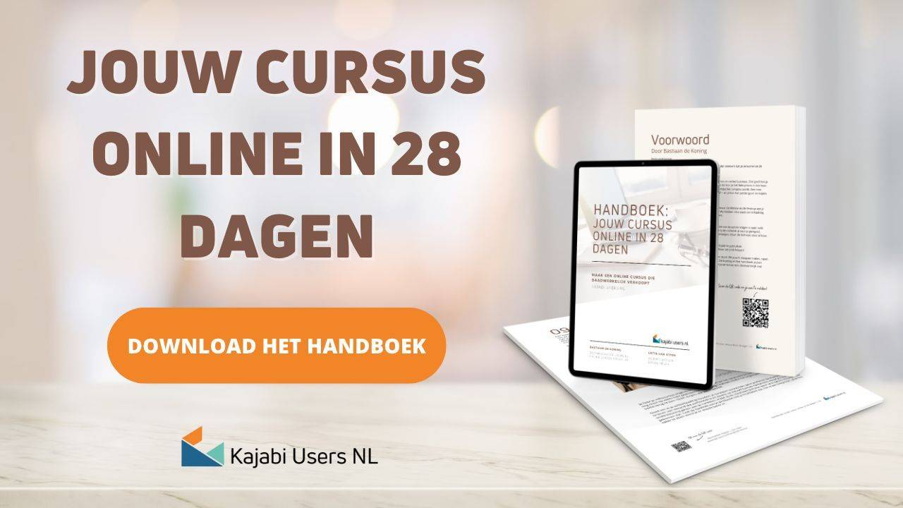 Download het gratis handboek: Jouw Cursus Online In 28 Dagen