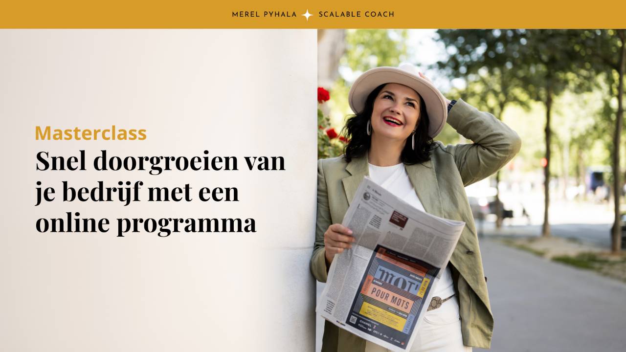 Masterclass: Snel doorgroeien met een online programma