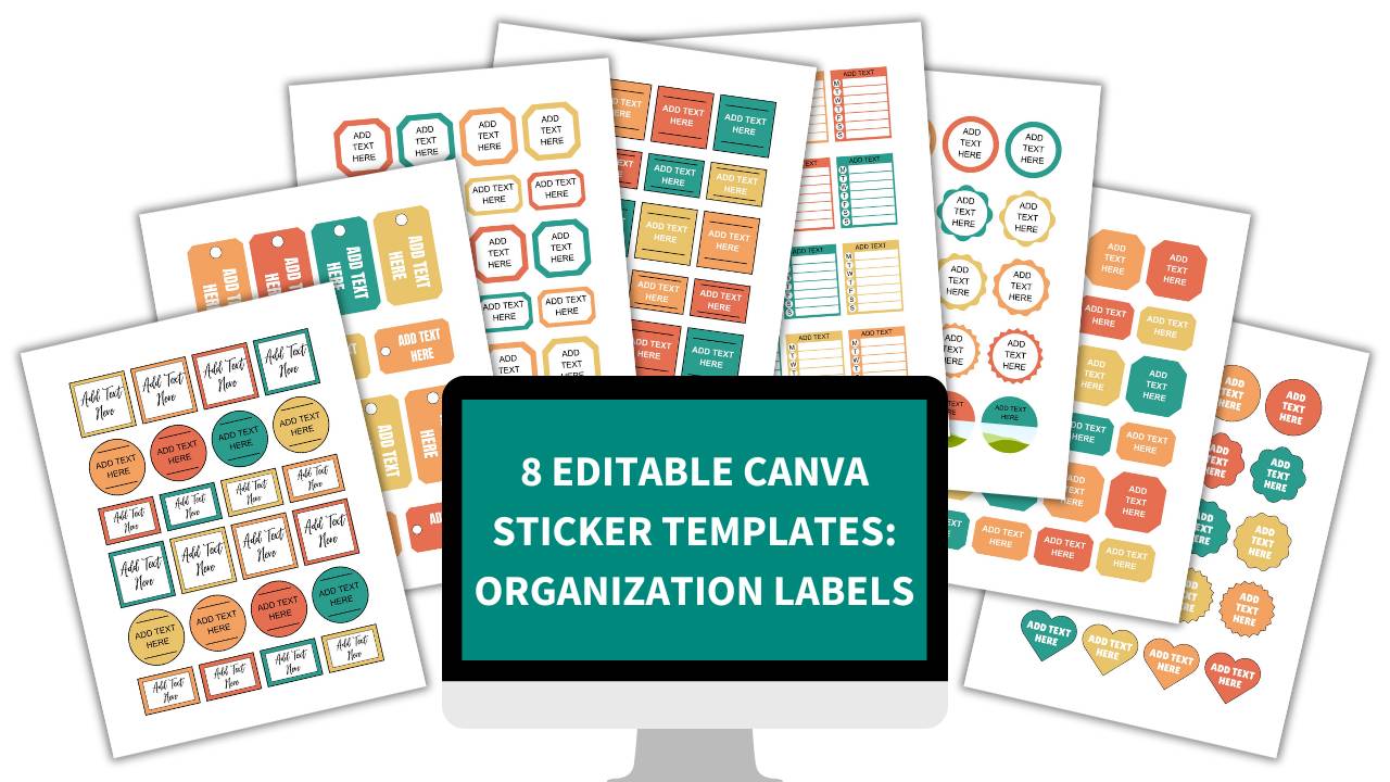 Shop: Canva Sticker Templates: Organization Labels