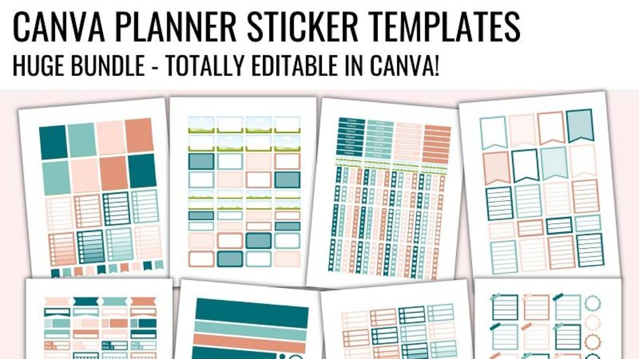 Editable Canva Planner Sticker Templates
