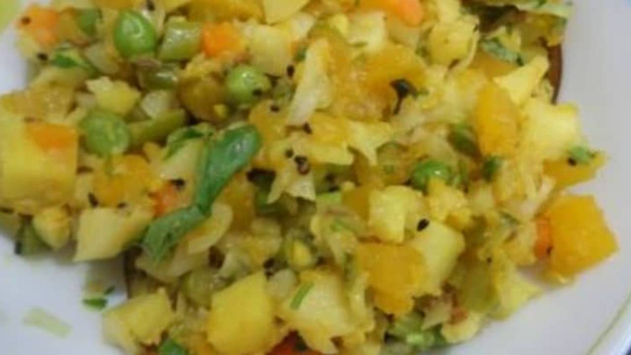 Bengali style Mixed vegetable Sabji- oil-free
