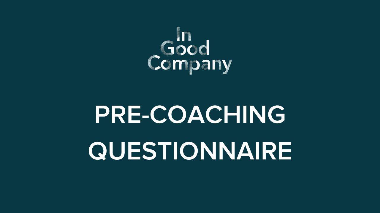 Pre-Coaching Questionnaire | Free Coaching Resource