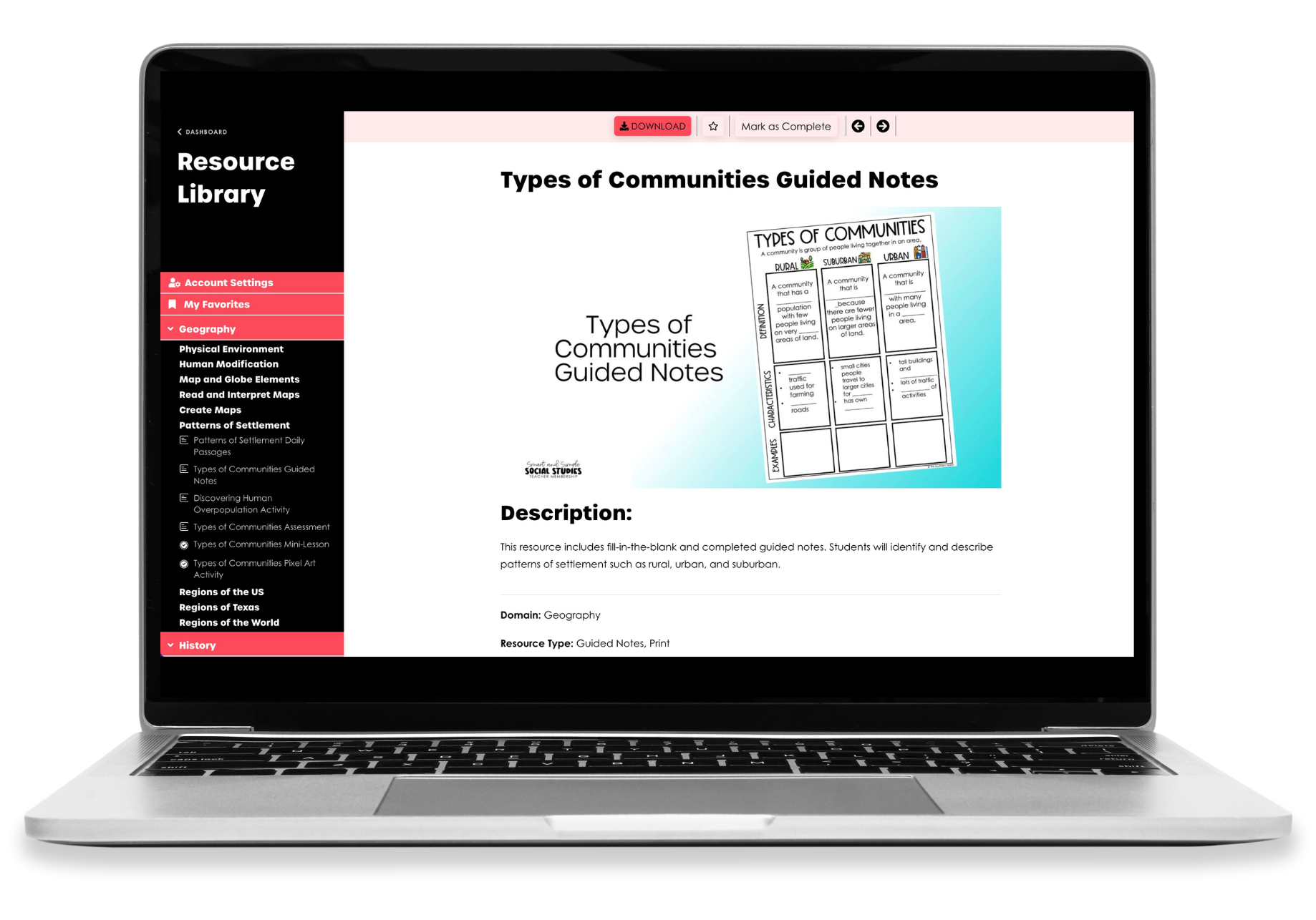 Social Studies Anchor Charts & Graphic Organizers