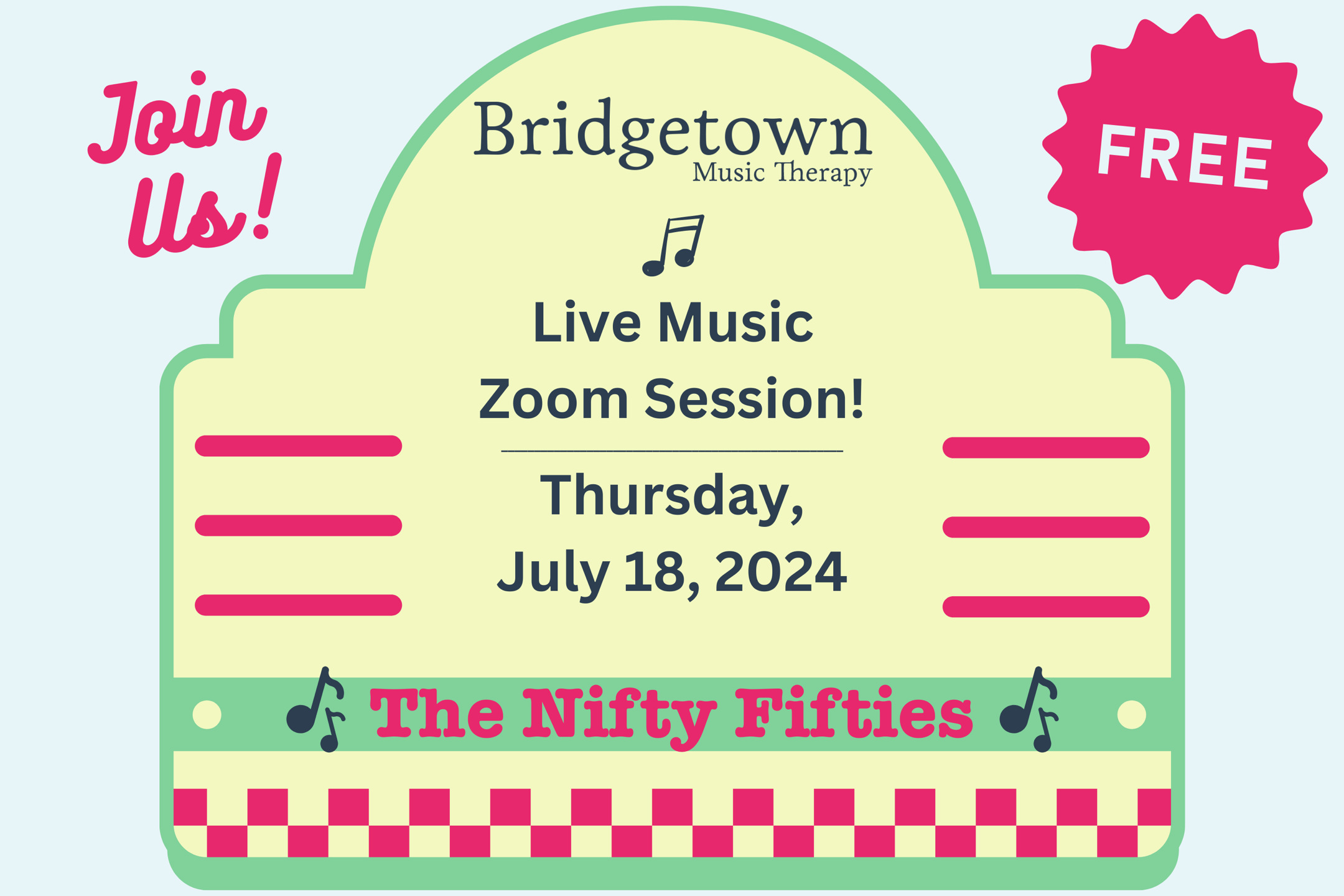 Live Music Session Registration, Bridgetown Music Therapy