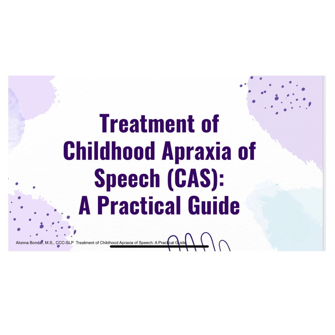 Online courses for Treatment of Apraxia of Speech; Practical Guide