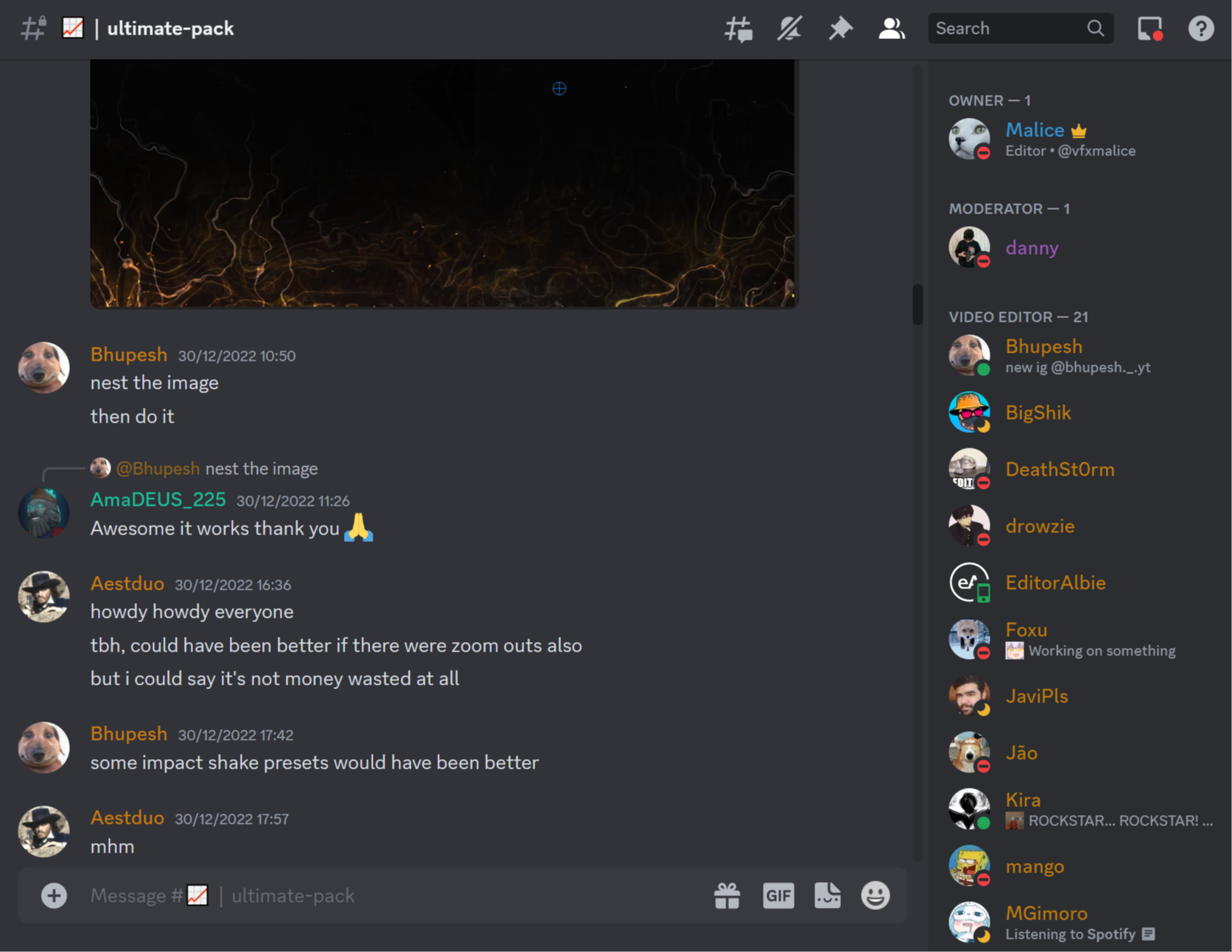 Malice Editing Packs