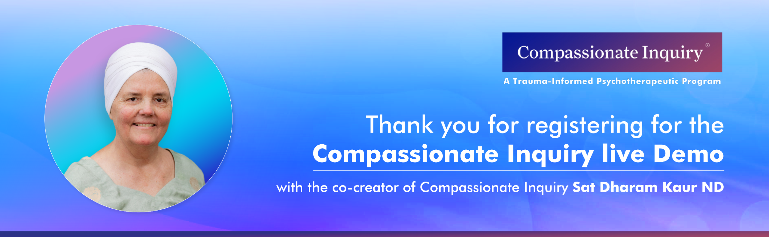 Compassionate Inquiry Demo Session Registration