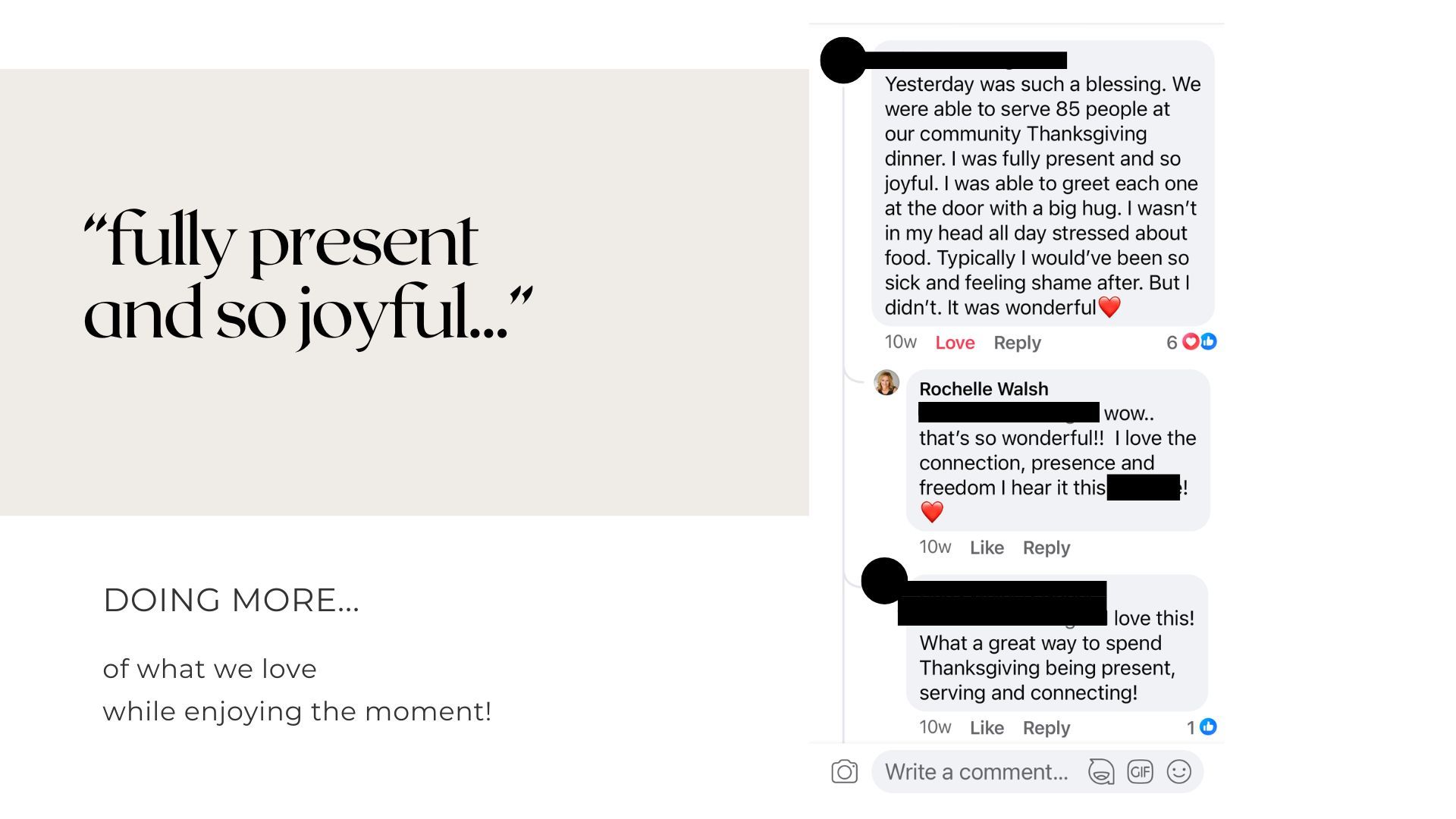 Joyful & Present Testimonials