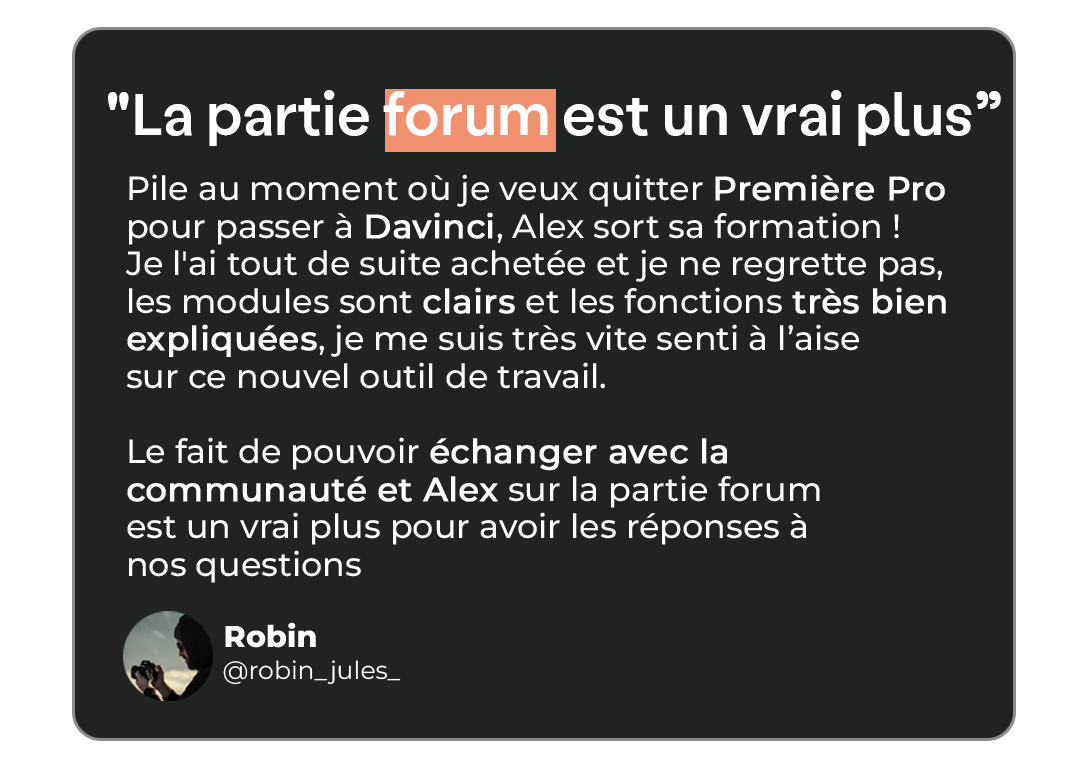 DaVinci Resolve - Formation Alex Jackson