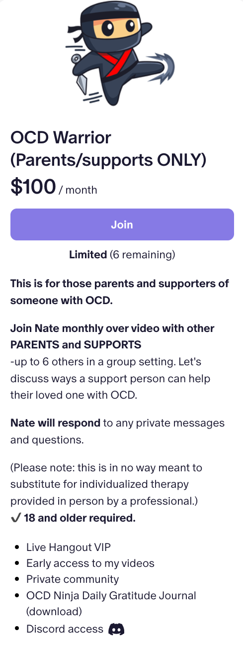 Master your OCD thank you page