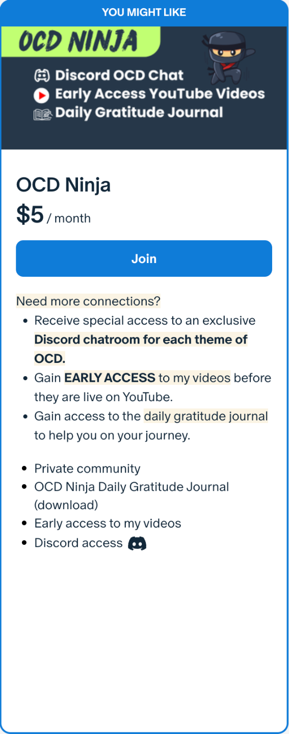 Master your OCD thank you page