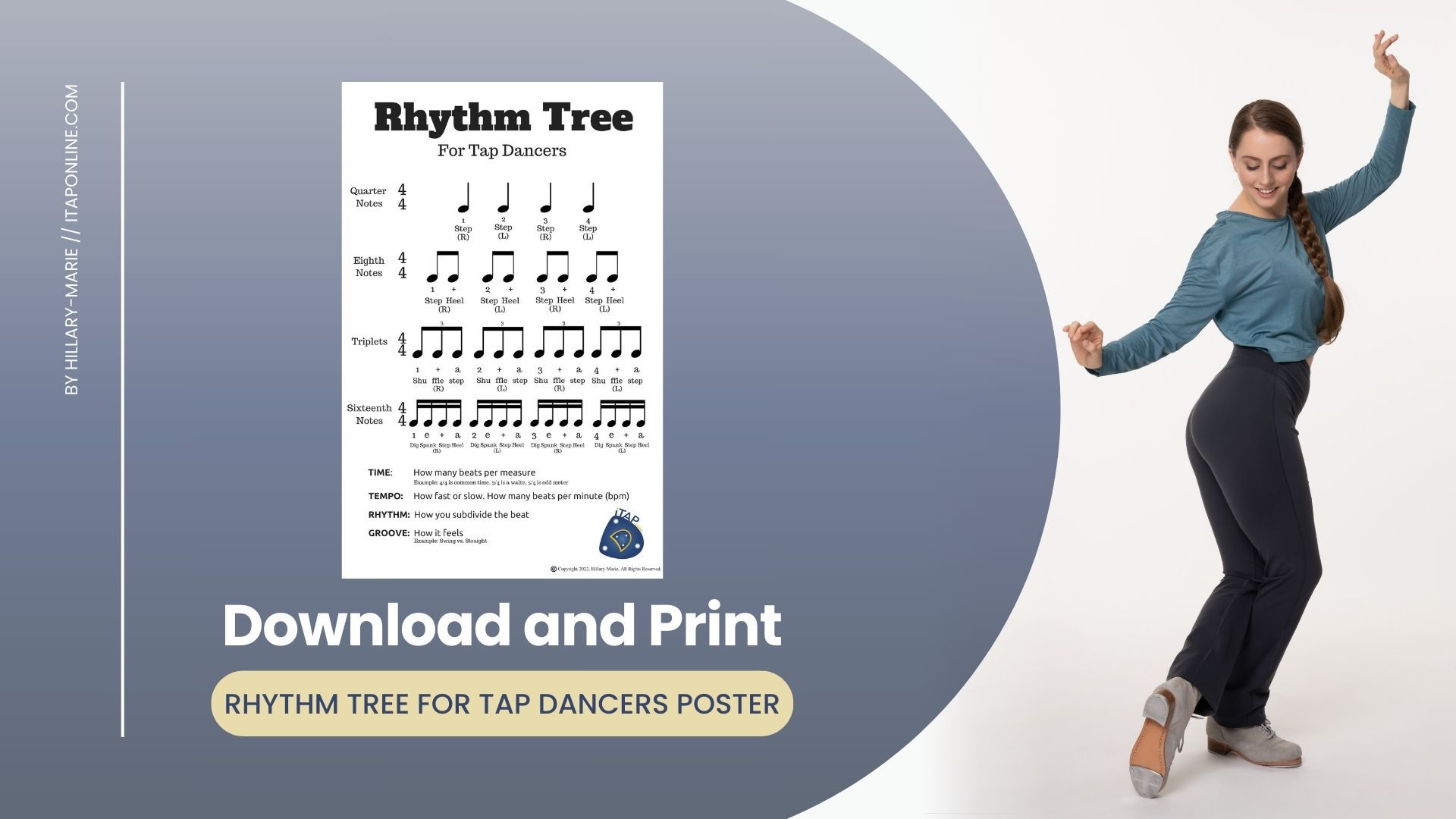 Get Your FREE Rhythm Tree for Tap Dancers Poster